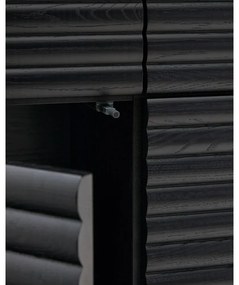 Černá skříňka v dekoru dubu 104,5x144x40 cm Lenon – Kave Home