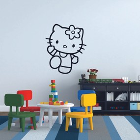 Samolepka na zeď - Hello Kitty 3 (77x95 cm) - PopyDesign