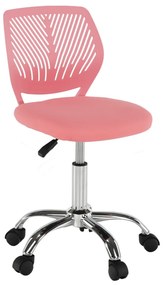 Otočná židle, růžová/chrom, Tempo Kondela SELVA