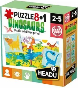 HEADU EN: Puzzle 8+1 Dinosauři / od 2 let / v originále EN