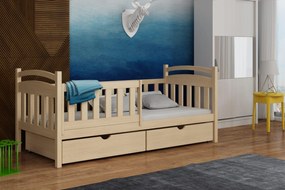 Dřevěná postel KORNEL 14  90x200 cm borovice masiv  s úložným prostorem
