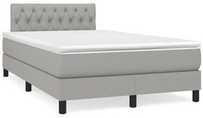 Box spring postel s matrací světle šedá 120x190 cm textil 3269744