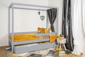 MAXIDO Dětská postel domeček Vali s přistýlkou 160x80 - Přírodní