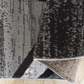 DY Černošedý koberec s geometrickým vzorem Soho 06 Rozměr: 80x150 cm