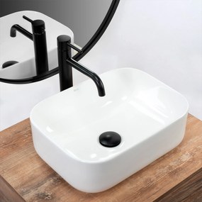 Rea Demi Mini, umyvadlo na desku 400x305x140 mm, bílá, REA-U5064