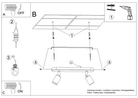 Bodové svítidlo Fornes 2, černé tělo svítidla, (možnost polohování)