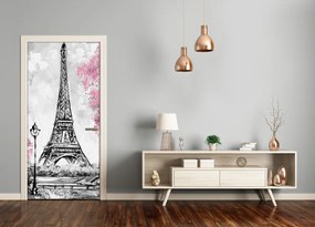 Fototapeta samolepící na dveře Eiffelova věž 95x205 cm