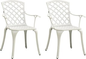3dílný bistro set litý hliník bílý 3070582