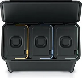 PROSPERPLAST SYSTEMA 3 x 10 l černá / Odpadkový koš