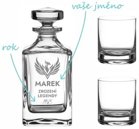 Pískovaný whisky set Fenix (1+2)