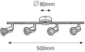 Rabalux 6047 - Bodové svítidlo NORTON 4xGU10/50W/230V