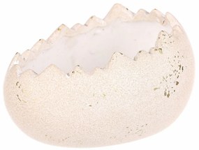 Keramický obal na květiny Skořápka na ležato, 17 x 13 x 9 cm