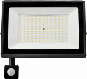 BERGE LED reflektor 100W - PIR senzor pohybu - studená bílá