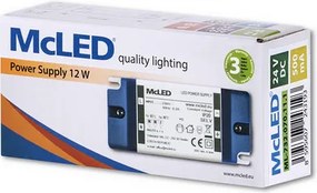 Nábytkový LED napájecí zdroj McLED 24VDC 12W 0,5A ML-732.070.11.1