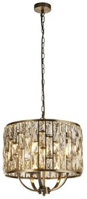 Searchlight 6585-5AB Závěsné glamour svítidlo BIJOU patina, průměr 44cm
