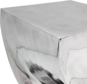 vidaXL Stolička / odkládací stolek, kroucený tvar, hliníkový stříbrný [243507]