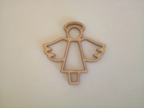 Dřevěná dekorace  - anděl 15 cm