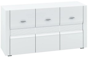 Casarredo - Komfort nábytek Komoda AMARA 3D, bílá lesk