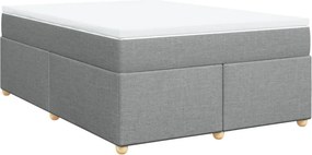 Box spring postel s matrací světle šedá 140 x 190 cm textil 3285373