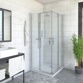 Roth Proxima Line čtvercový sprchový kout 90 x 90 x 200 cm brillant transparent PXS2L/900_PXS2P/900_br_tr_2000 Koupelny Bernold