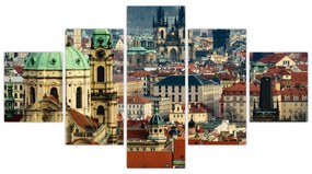 Obraz - Panorama Prahy (125x70 cm)