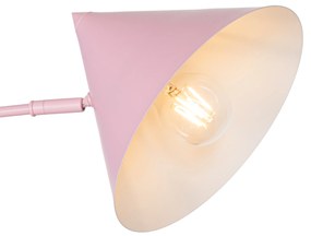 Designová nástěnná lampa růžová nastavitelná - Triangolo