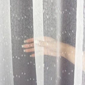 Ervi voálová záclona s olůvkem bílá prší 163 / Rain new, metráž