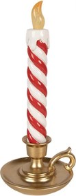 Vánoční dekorace – svícen se svíčkou - 12*11*26 cm