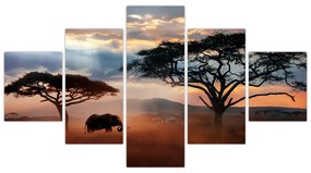 Obraz - Národní park Serengeti, Tanzánie, Afrika (125x70 cm)