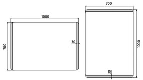Nimco LED zrcadlo 1000x700 - ZP 17004