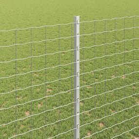 Zabudovaný plotový sloupek 22 ks Stříbrná 200 cm 3335962