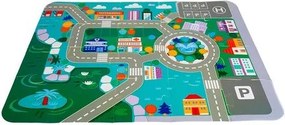 Montessori dřevěné kostky Kruzzel 23519 s podložkou veselé město 115 ks