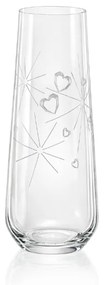 Crystalex sklenice na šampaňské Sparkly Love 250 ml 2KS