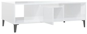 vidaXL Konferenční stolek bílý vysoký lesk 103,5x60x35 cm dřevotříska