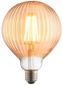 Brilliant 80179 Skleněná LED žárovka E27 G125 Filament GLOBE ribbed
