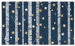 Textilní gumová čistící vnitřní vstupní rohož FLOMA Star &amp; Birch - 45 x 75 x 1,1