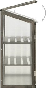 Skleník 60 x 45 x 100 cm jedlové dřevo 314849