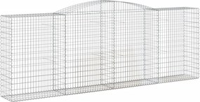 Klenutý gabionový koš 400 x 50 x 140/160 cm pozinkované železo 153537