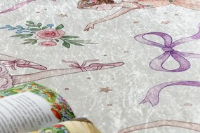 Dětský koberec protiskluzový BAMBINO 61600 krémový / růžový