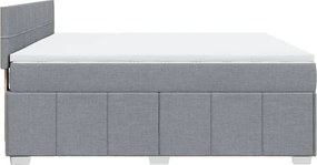 Box spring postel s matrací světle šedá 180 x 200 cm textil 3287147