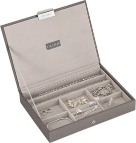 Krabička na šperky Stackers s poklicí classic šedo-béžová