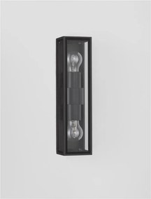 NV 9492442 Venkovní nástěnné svítidlo REGINA antracitový hliník a čiré sklo E27 2x12W 220-240V bez žárovky IP65 - NOVA LUCE