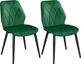 Sada 2 ks – Jídelní židle Yaheetech – tmavě šedá, 58,5 cm (délka) × 44 cm (šířka) × 82 cm (výška), polyester (266492175357)