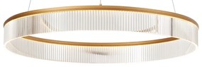 Moderní závěsné svítidlo mosazné 78 cm vč. LED s 3-stupňovým stmíváním - Anello Chandelier