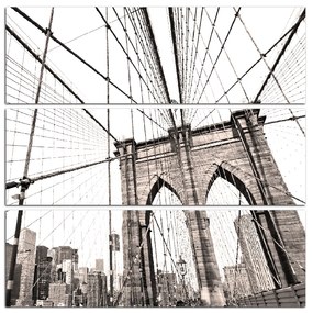 Obraz na plátně - Manhattan Bridge - čtverec 3925C (75x75 cm)