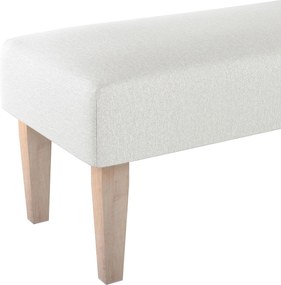 Dlouhá lavička 100x40cm barva krémová látka pletený vzor