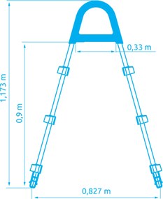 Marimex | Schůdky k bazénům - výška stěny do 0,91 m - modré | 10950014
