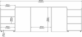 Úložné čelo postele Simplicity 165 cm, černý mat