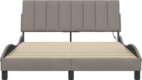 Rám postele bez matrace Hanko taupe 140 x 200 cm textil 3310465