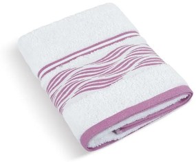 Bellatex Froté ručník a osuška kolekce Vlnka bílá velikost Osuška - 70x140 cm